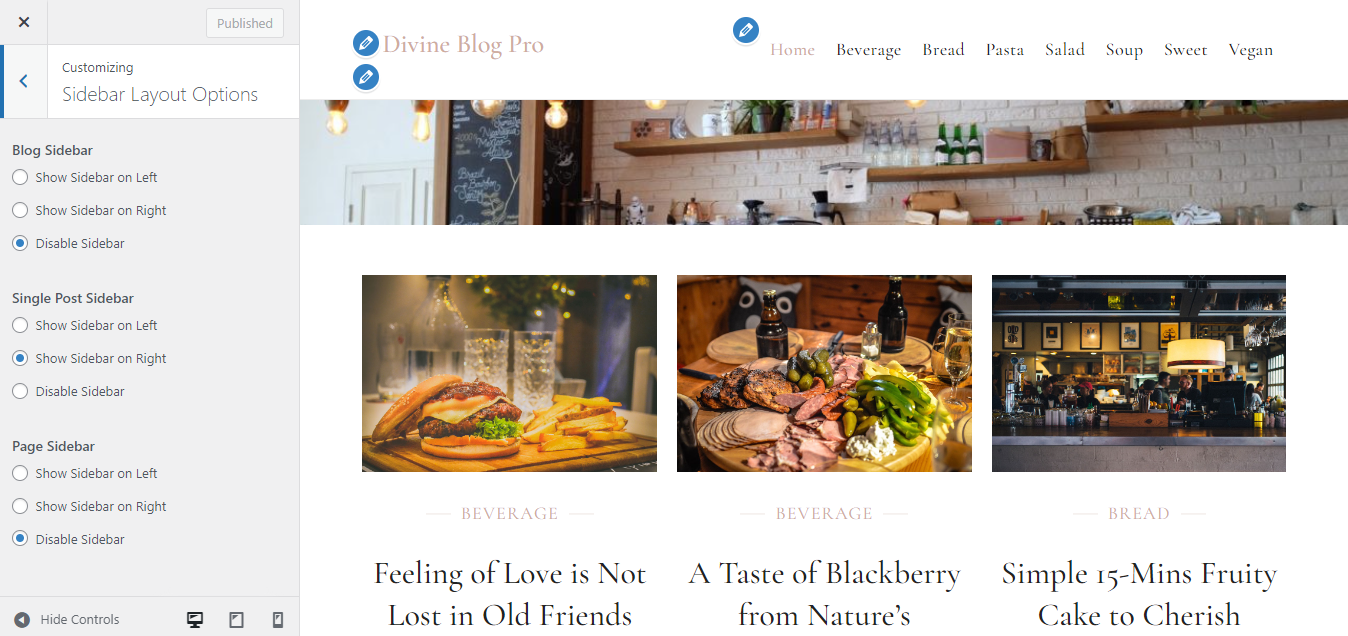 How to Setup Sidebar Layout Options? – Kortez Themes